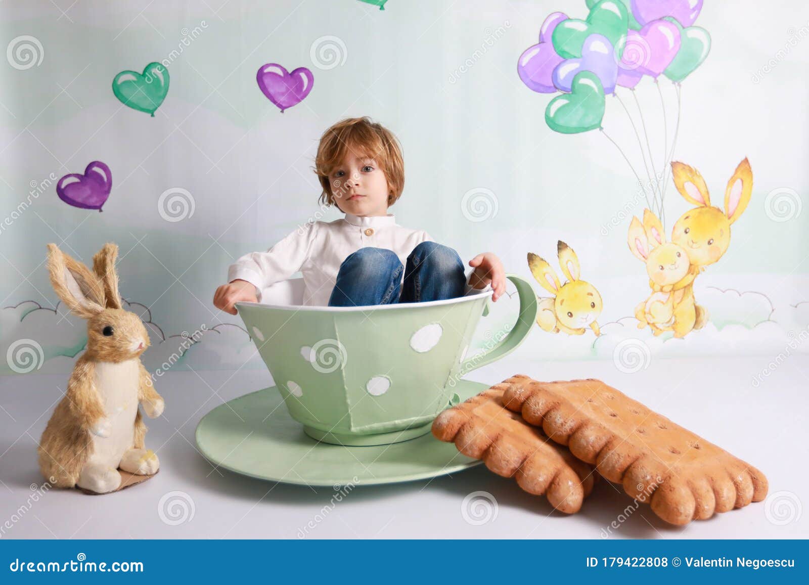 Child in tea cup stock photo. Image of decor, spring - 179422808