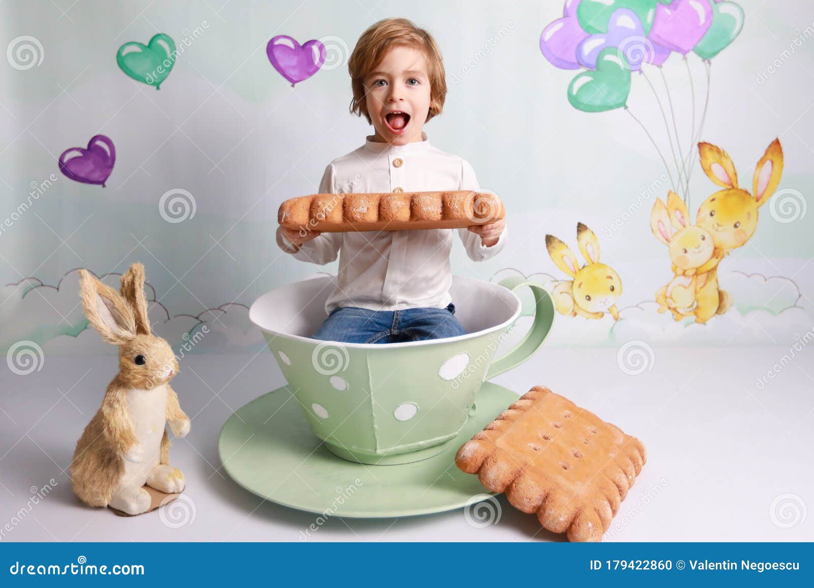 Child in tea cup stock photo. Image of white, rustic - 179422860