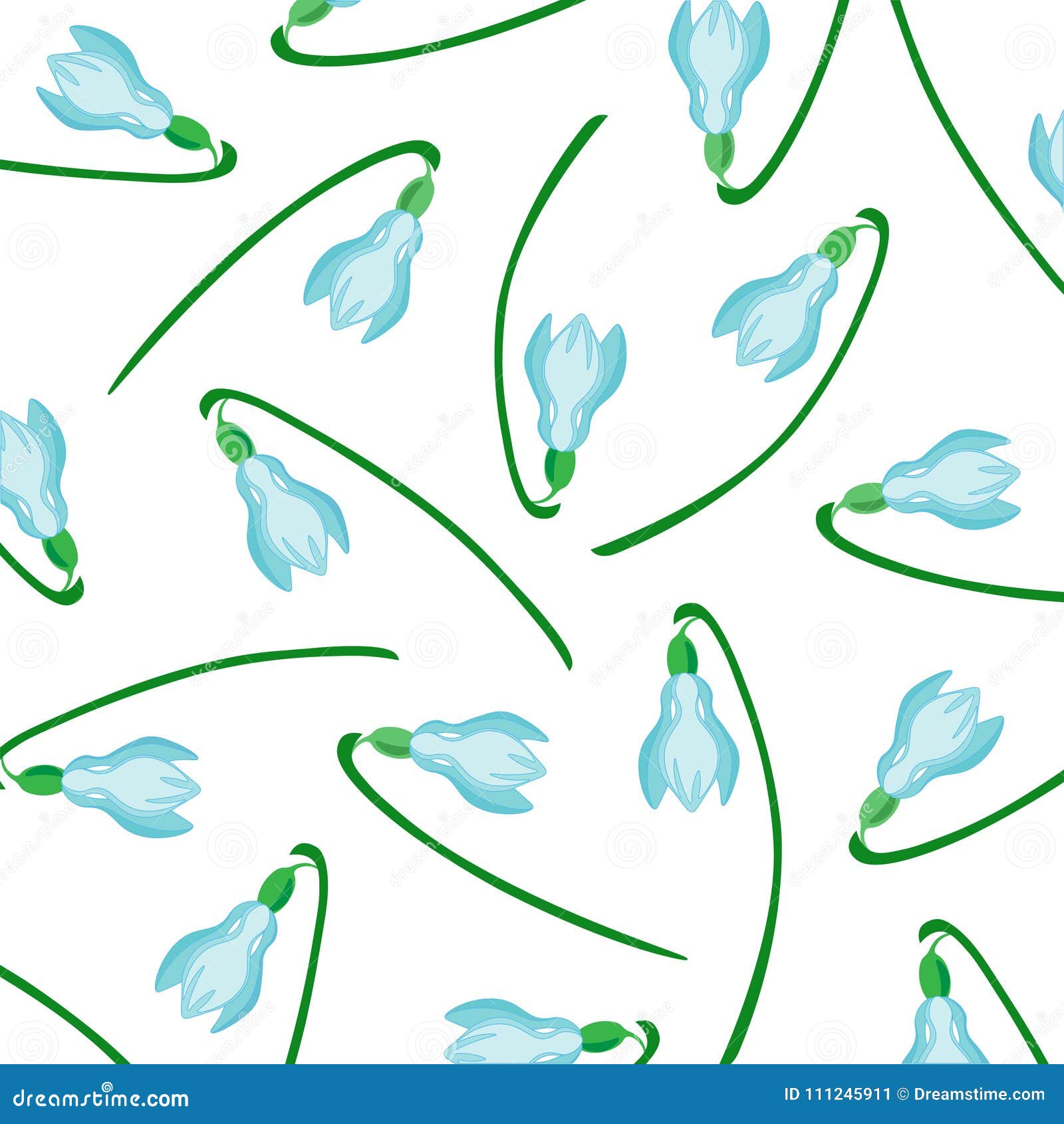 Spring Decorative Silhouettes of Flower on a White Background. Stock ...