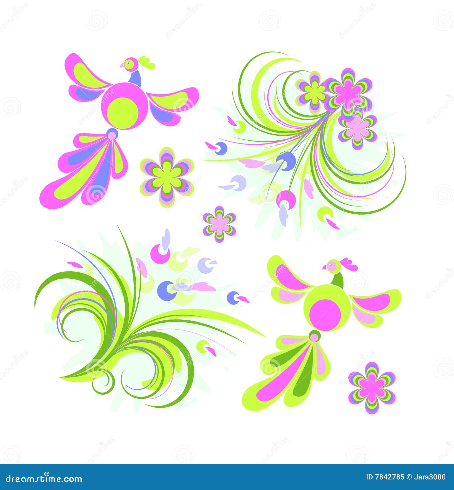 Spring design elements stock vector. Illustration of branches - 7842785