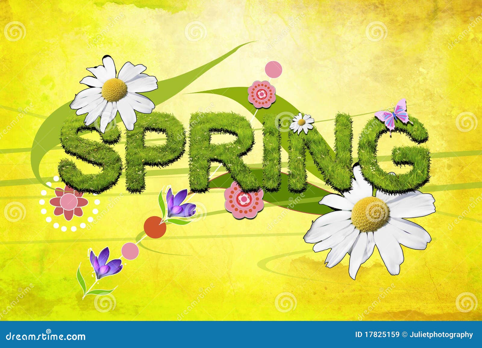 Spring design wallpaper stock illustration. Illustration of green ...