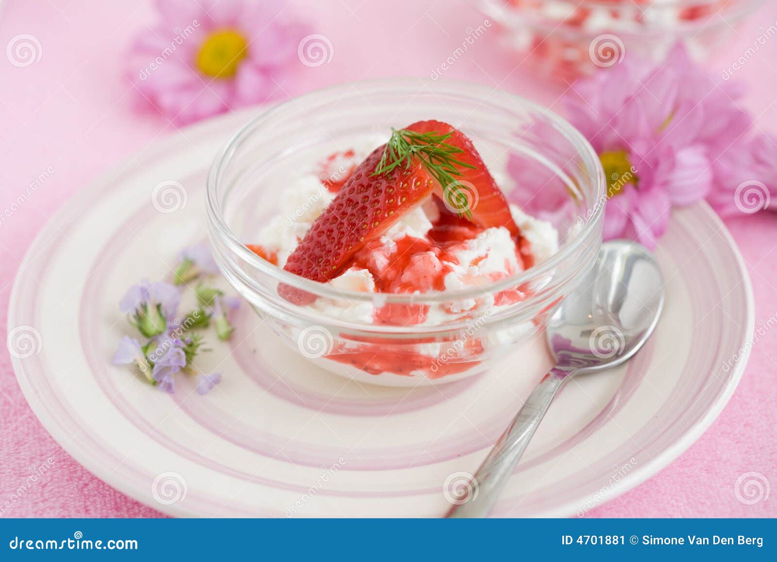 Spring dessert stock image. Image of fruit, dessert, flower - 4701881