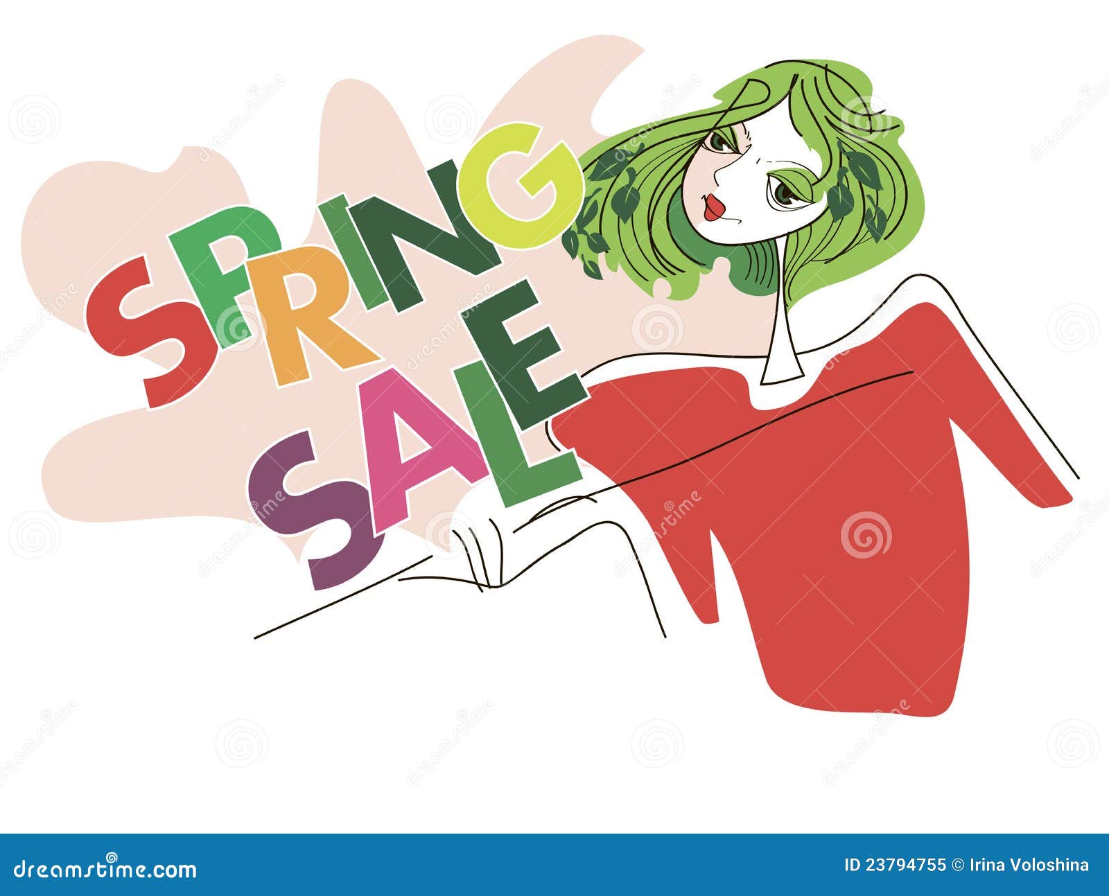 Spring discounts stock illustration. Illustration of elegant - 23794755