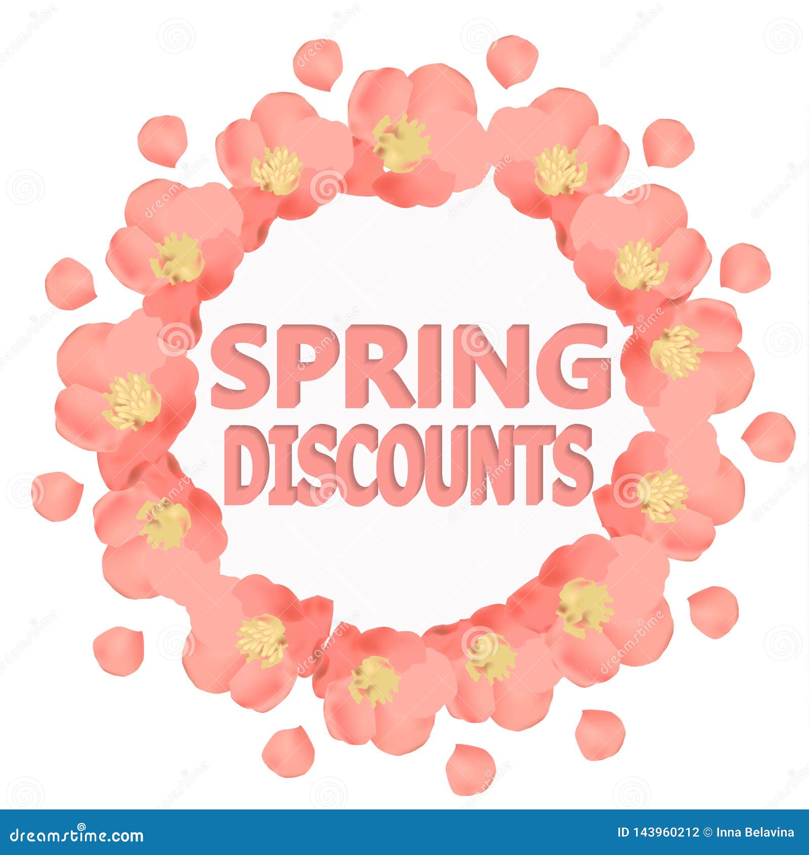 Spring Discounts Background. Stock Illustration - Illustration of ...