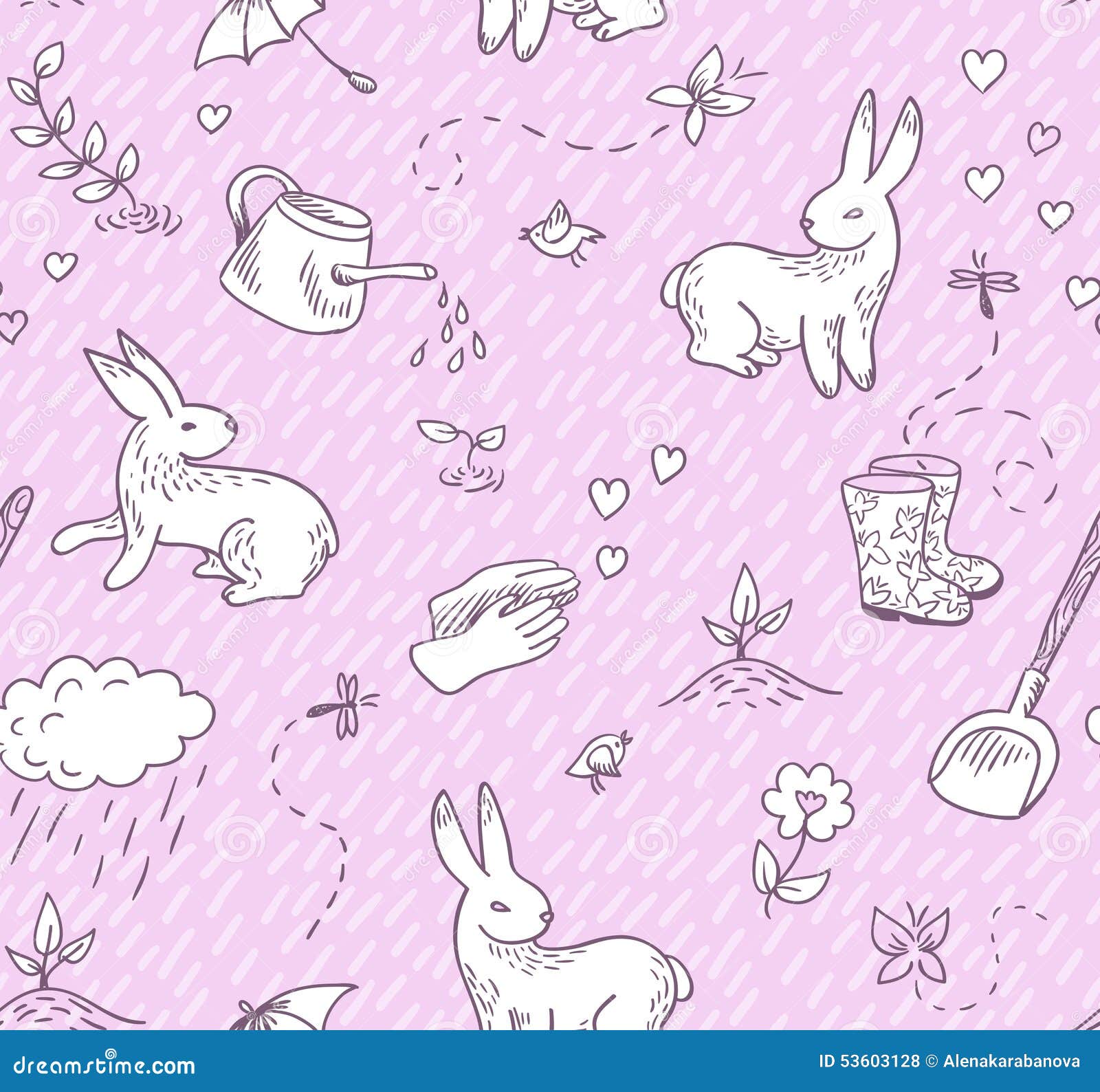 Set Of Spring Doodles. Beginning Of Spring Symbols. Imbolc Wiccan ...