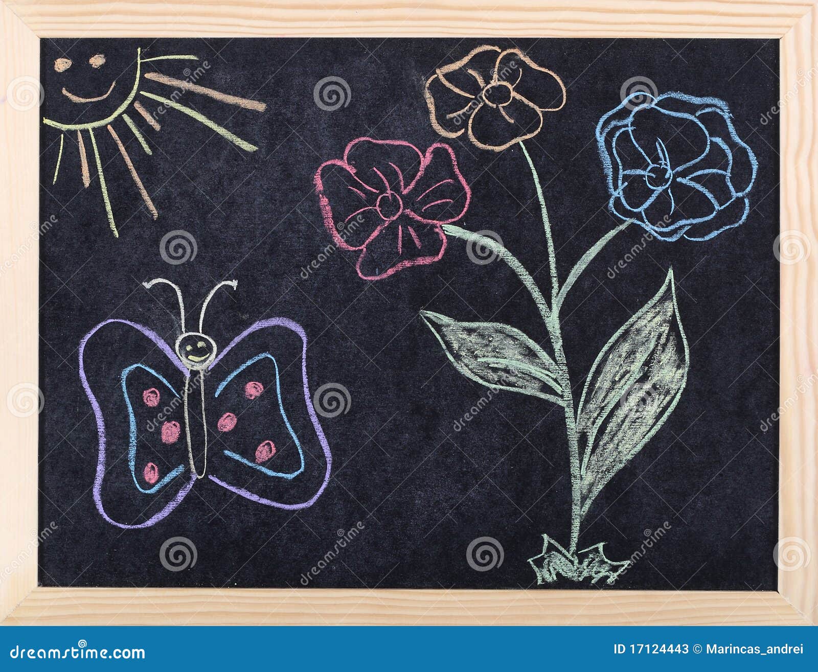 Spring drawing stock image. Image of message, flower - 17124443