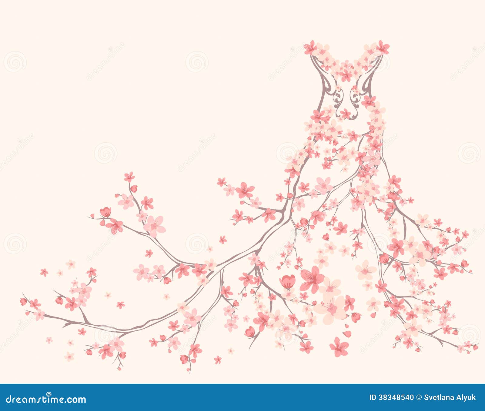 Spring dress vector stock vector. Illustration of invitation - 38348540