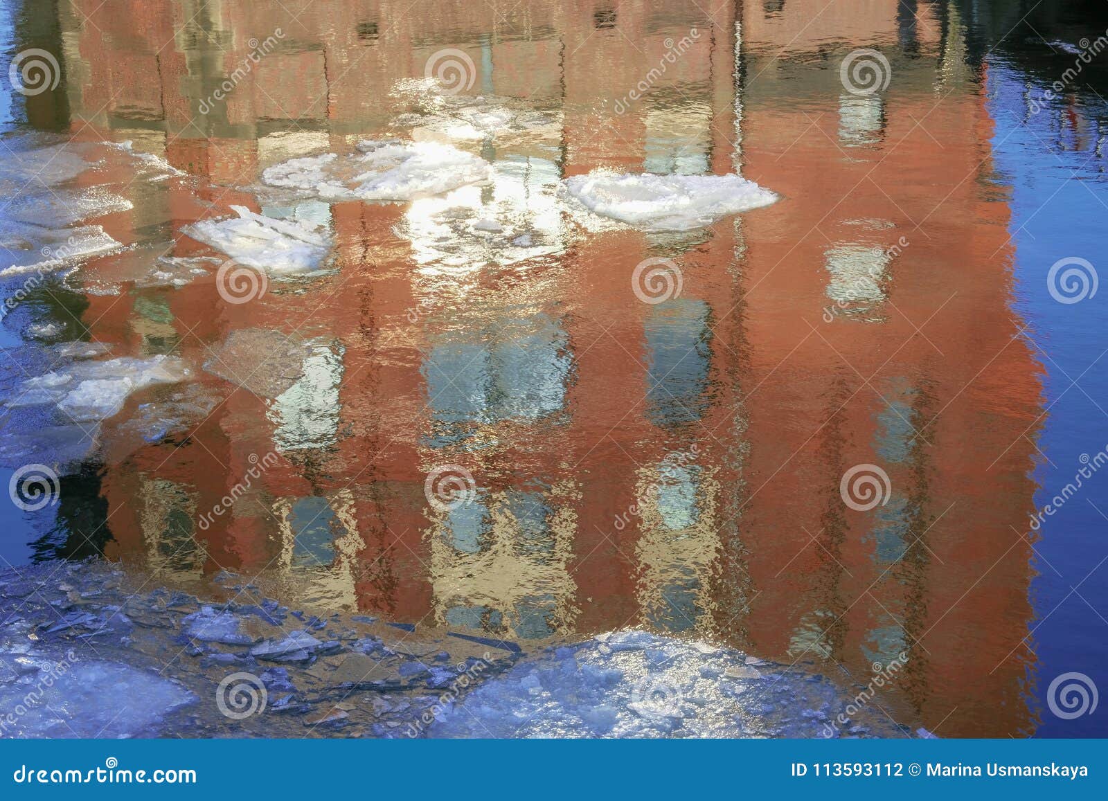 Spring Drift on the Channel,Impressionism in Nature Stock Photo - Image ...