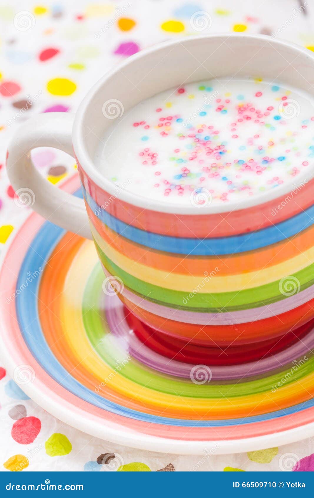 Spring Drink Vanilla Milkshake Sprinkles Stock Photo - Image of cooking ...