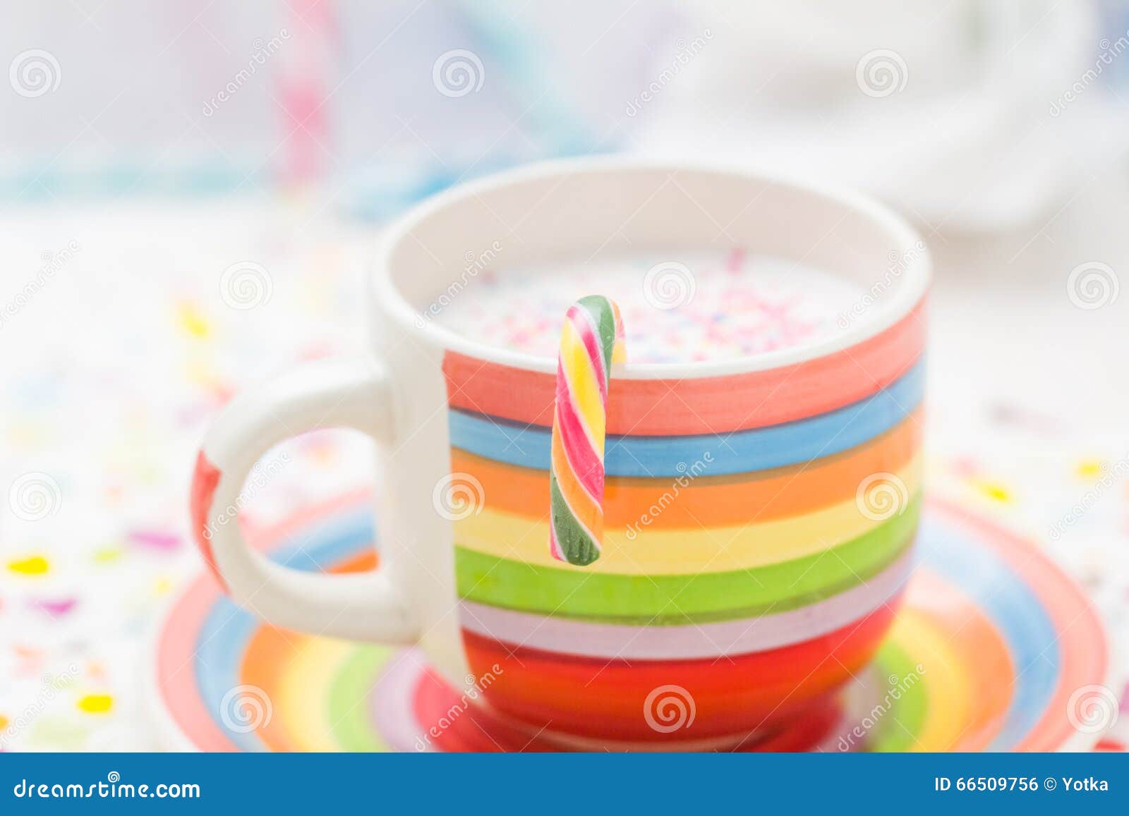 Spring Drink Vanilla Milkshake Sprinkles Stock Photo - Image of eating ...