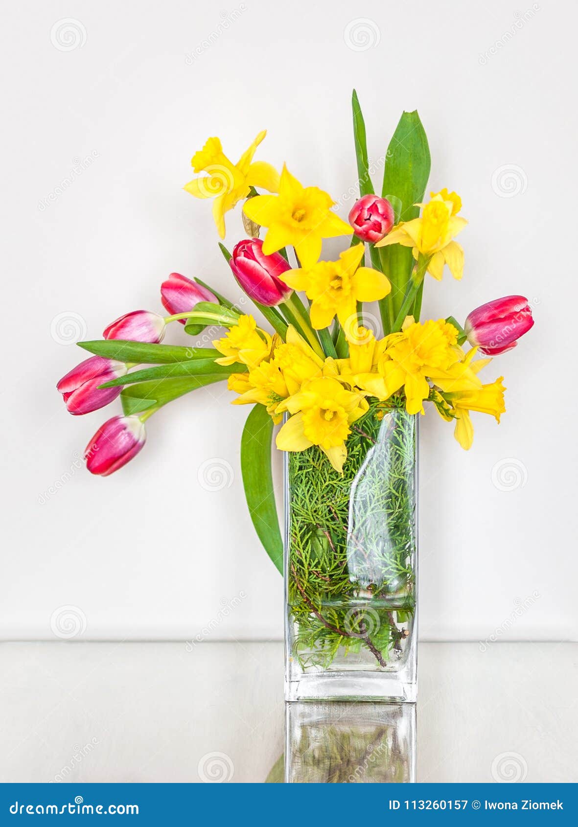 Spring and Easter Flower Arrangement. Stock Image - Image of daffodils ...