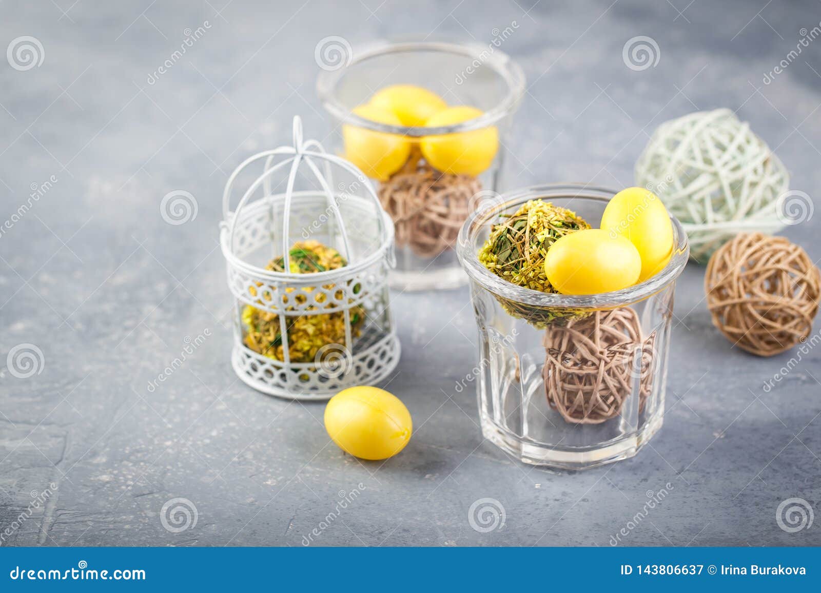 Spring Easter Table Setting Stock Image Image Of Decorate Event