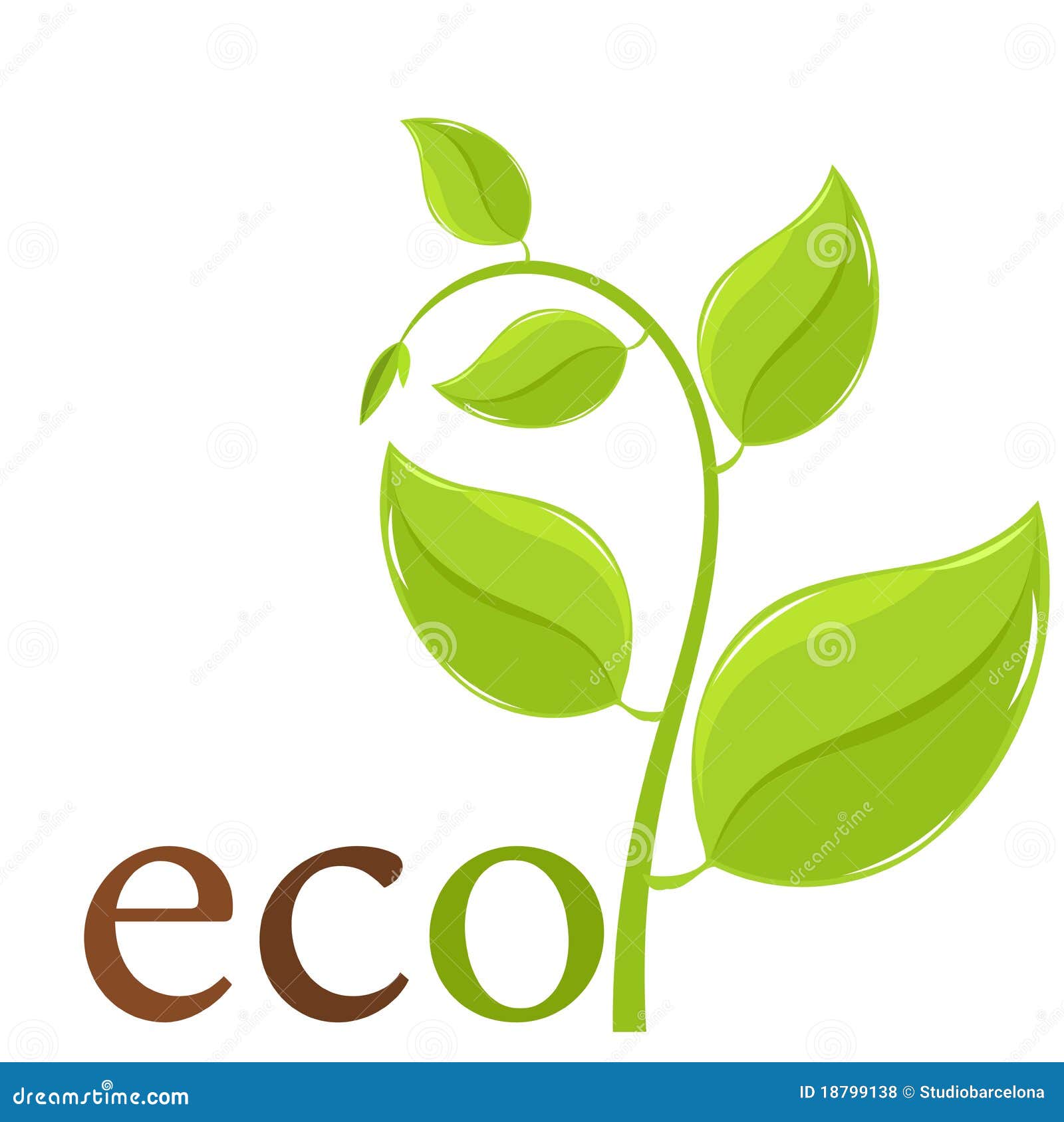 Spring eco plant stock vector. Illustration of fresh - 18799138