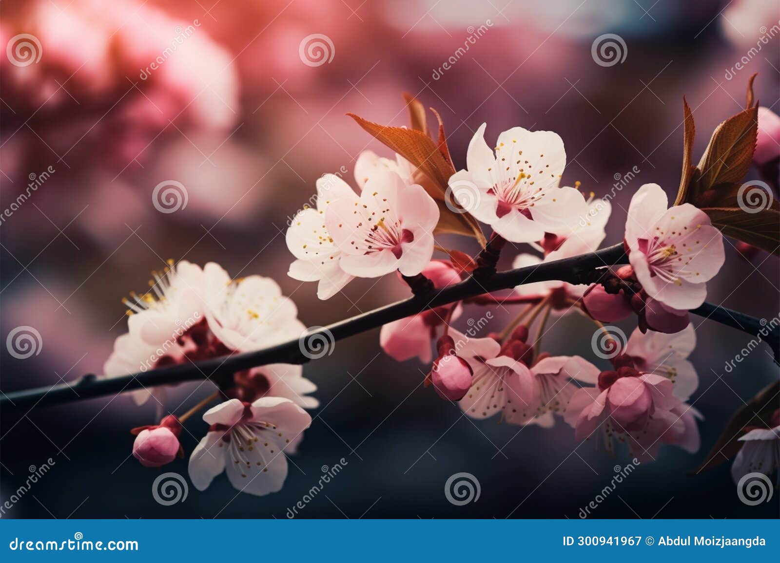 Spring Elegance Cherry Blossom Blooming Tree, Decorative Romantic ...