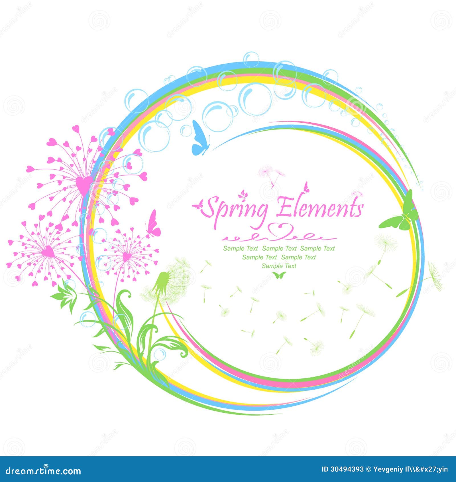 Spring elements stock vector. Illustration of nature - 30494393
