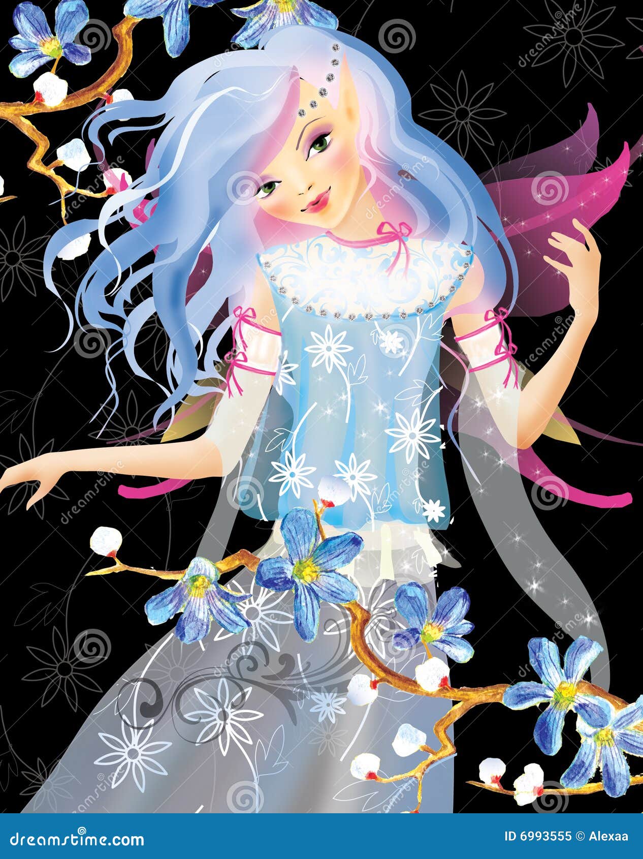 Spring elf stock illustration. Illustration of flying - 6993555