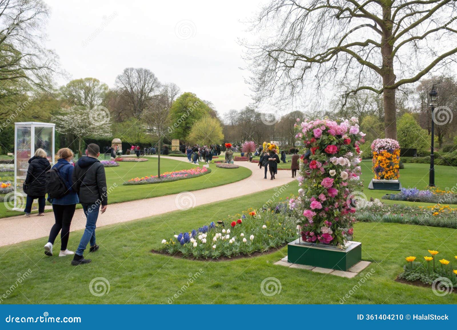 Spring in English Garden London Hyde Park Stock Illustration ...