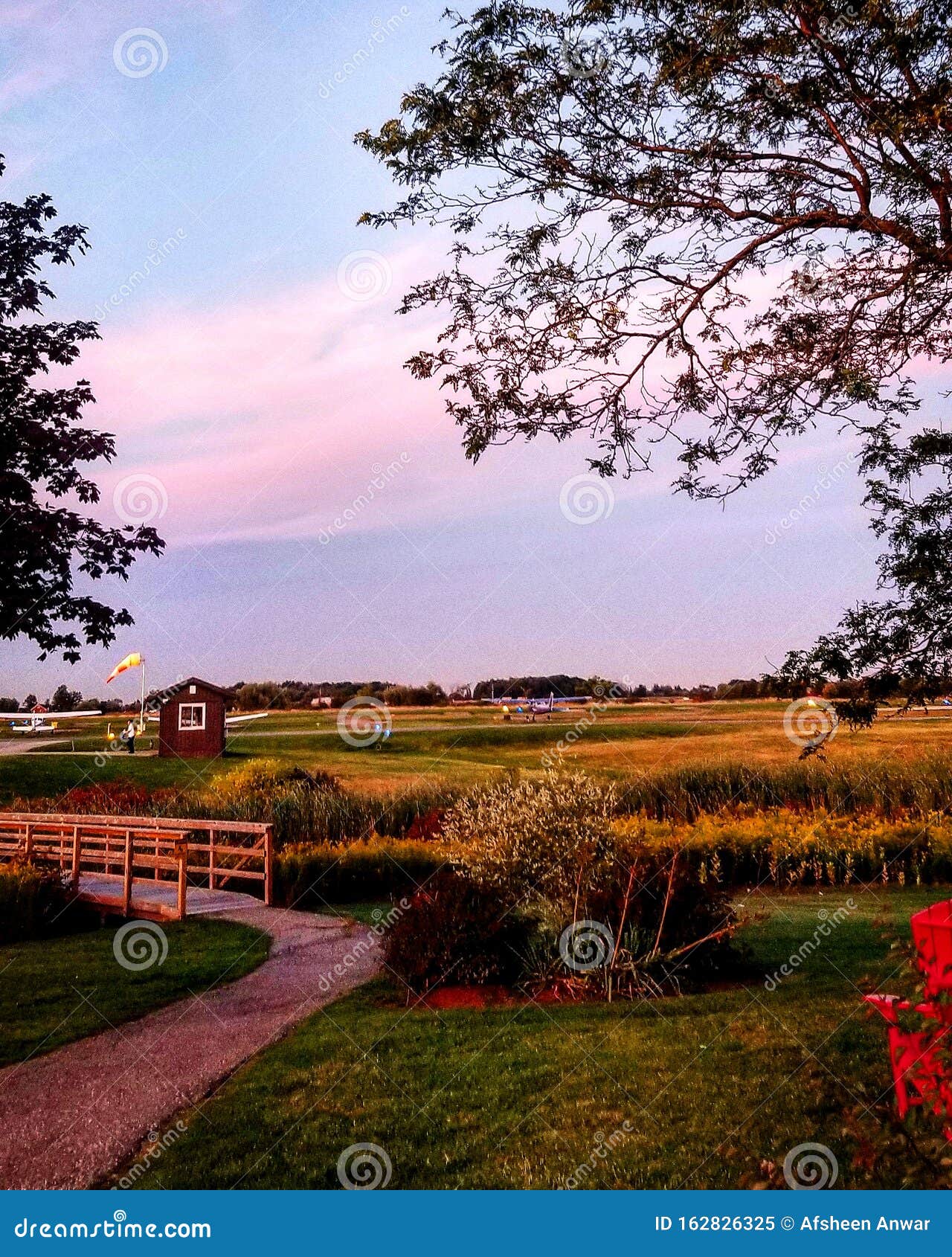 A spring evening stock image. Image of field, evening - 162826325