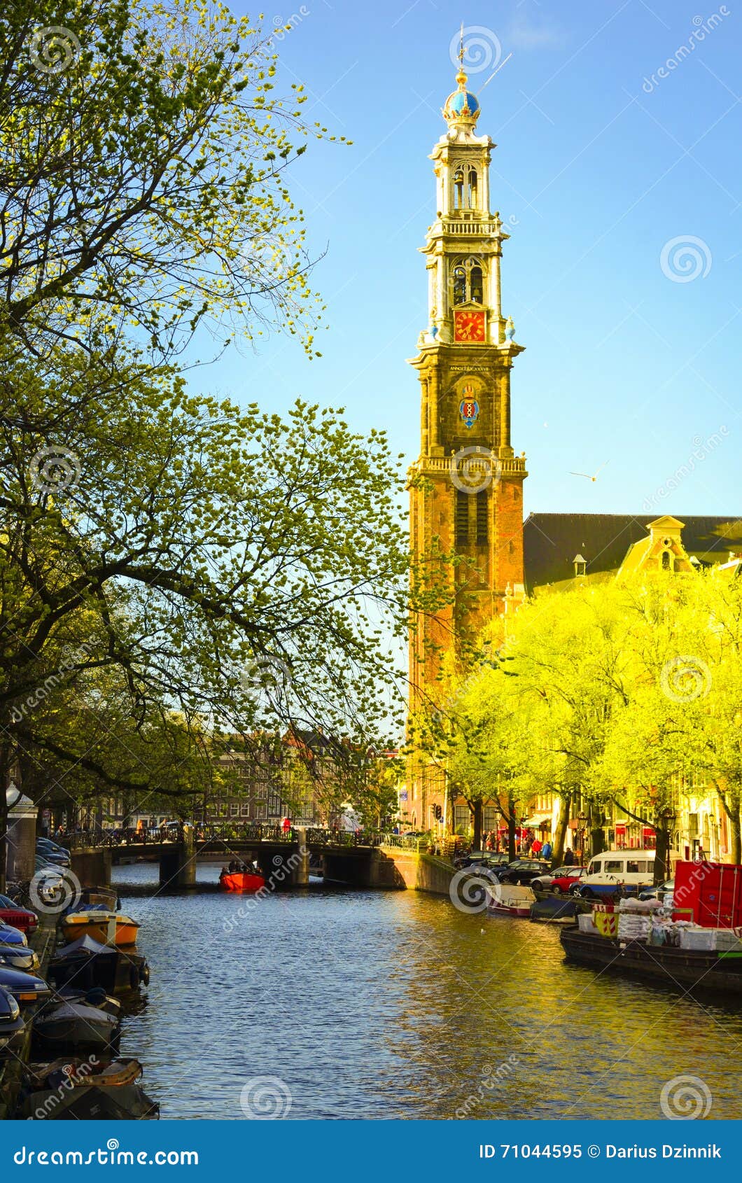 Spring Evening in Amsterdam Stock Image - Image of buildings ...
