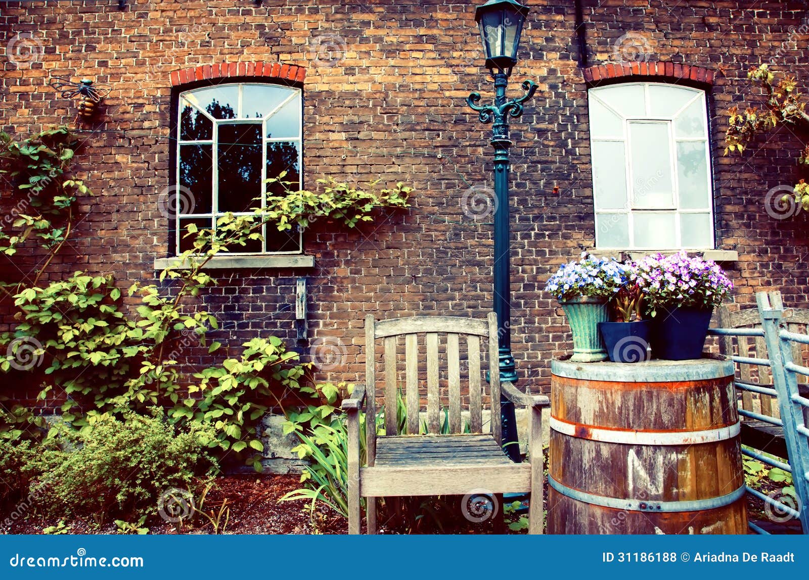 Spring evening stock photo. Image of botany, garden, seat - 31186188