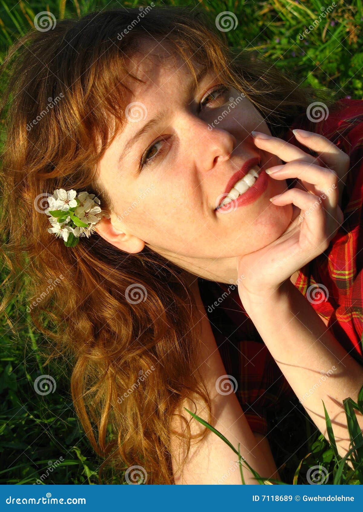 Spring Face stock image. Image of sunlight, cheerful, grass - 7118689