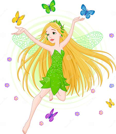 Spring fairy stock vector. Illustration of magic, adolescent - 8207798