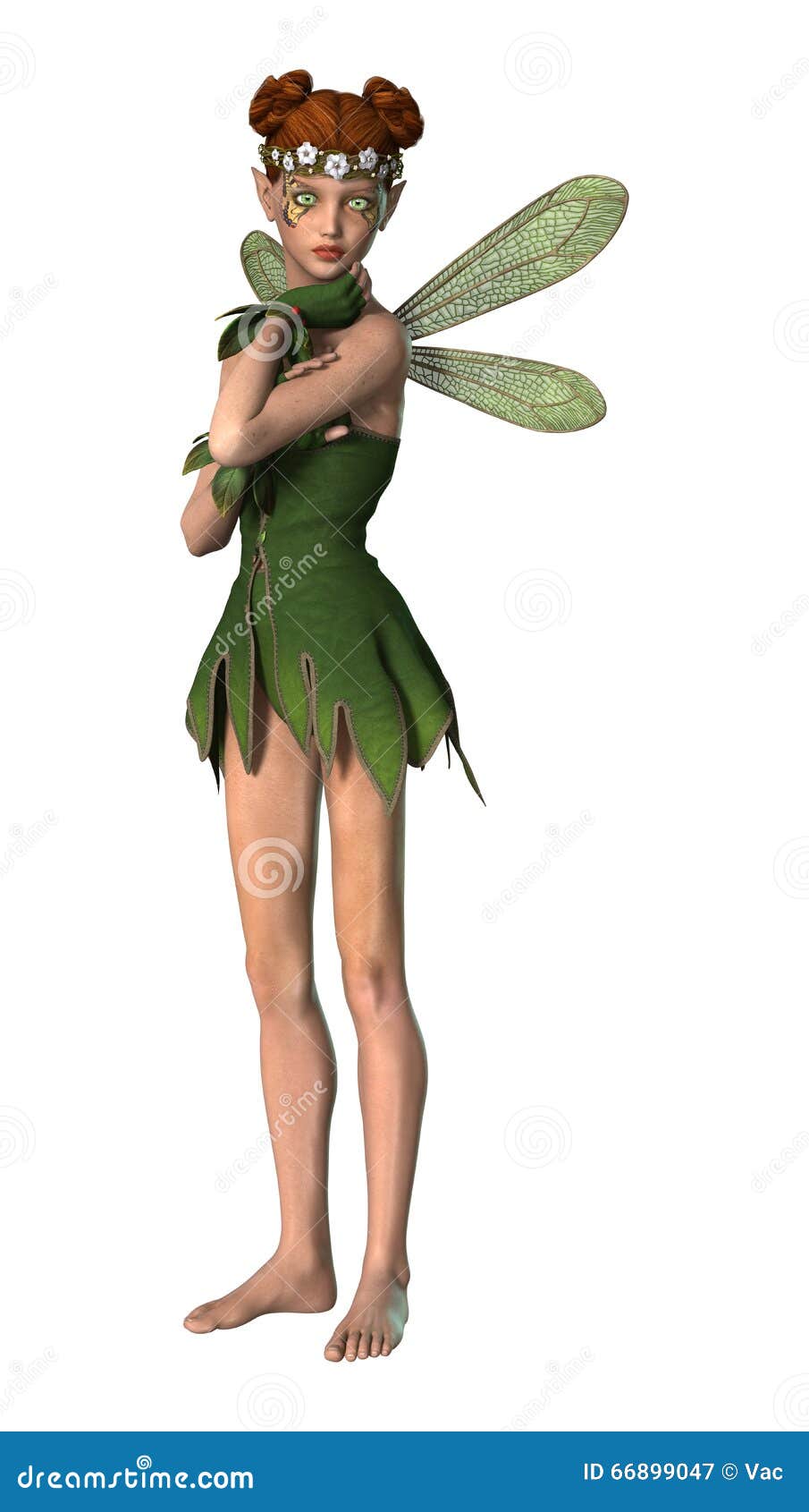 Spring Fairy on White stock image. Image of nymph, spring - 66899047