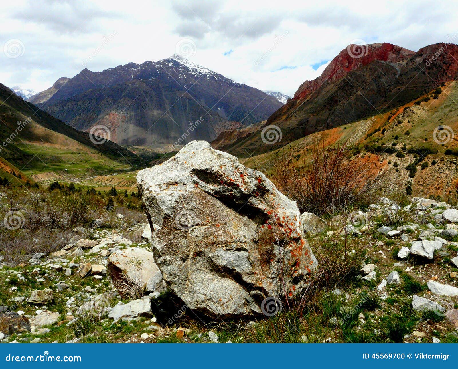 Spring in the Fan Mountains Stock Photo - Image of spring, vegetation ...