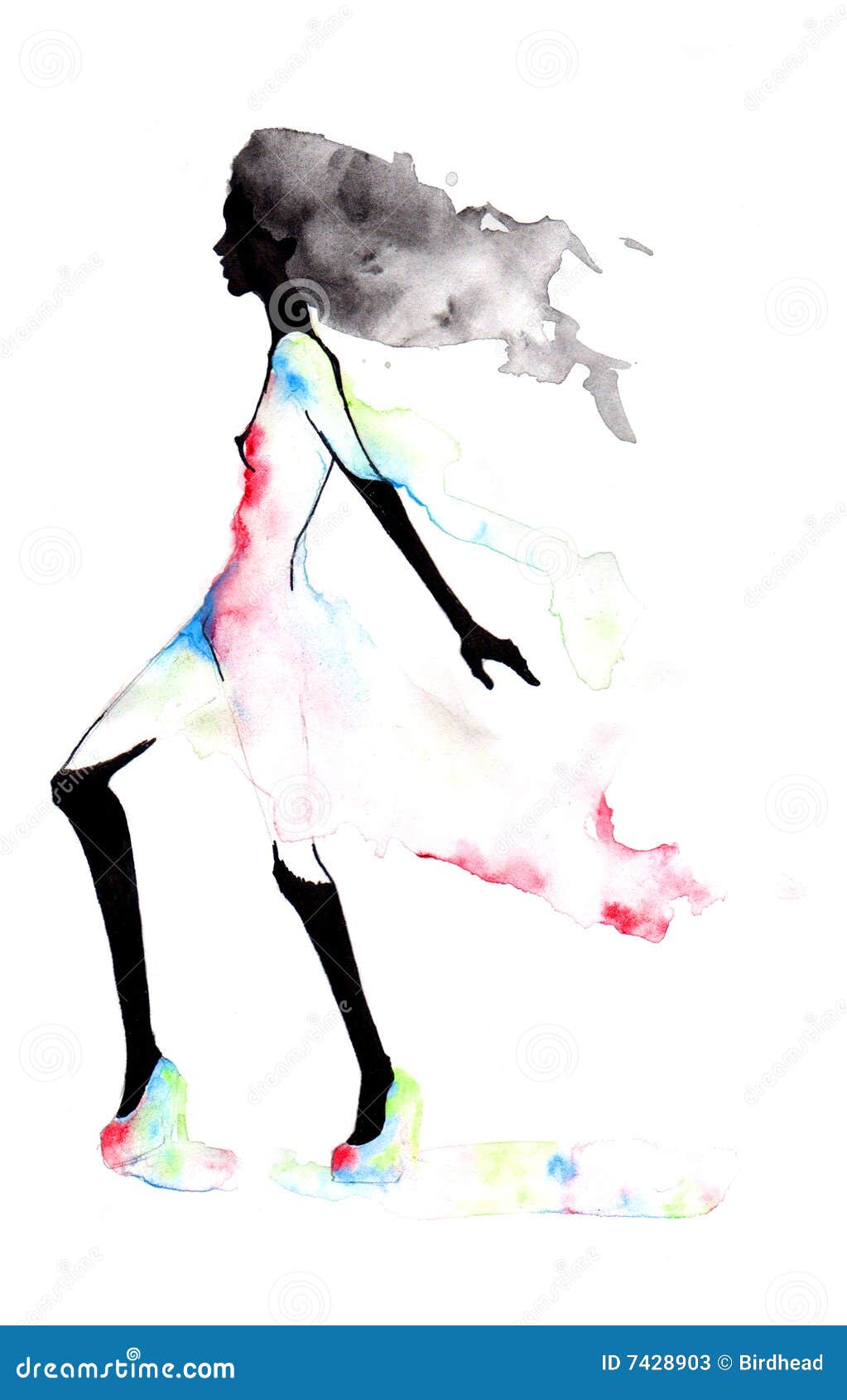 Spring Fashion Illustration Stock Illustration - Illustration of spring ...