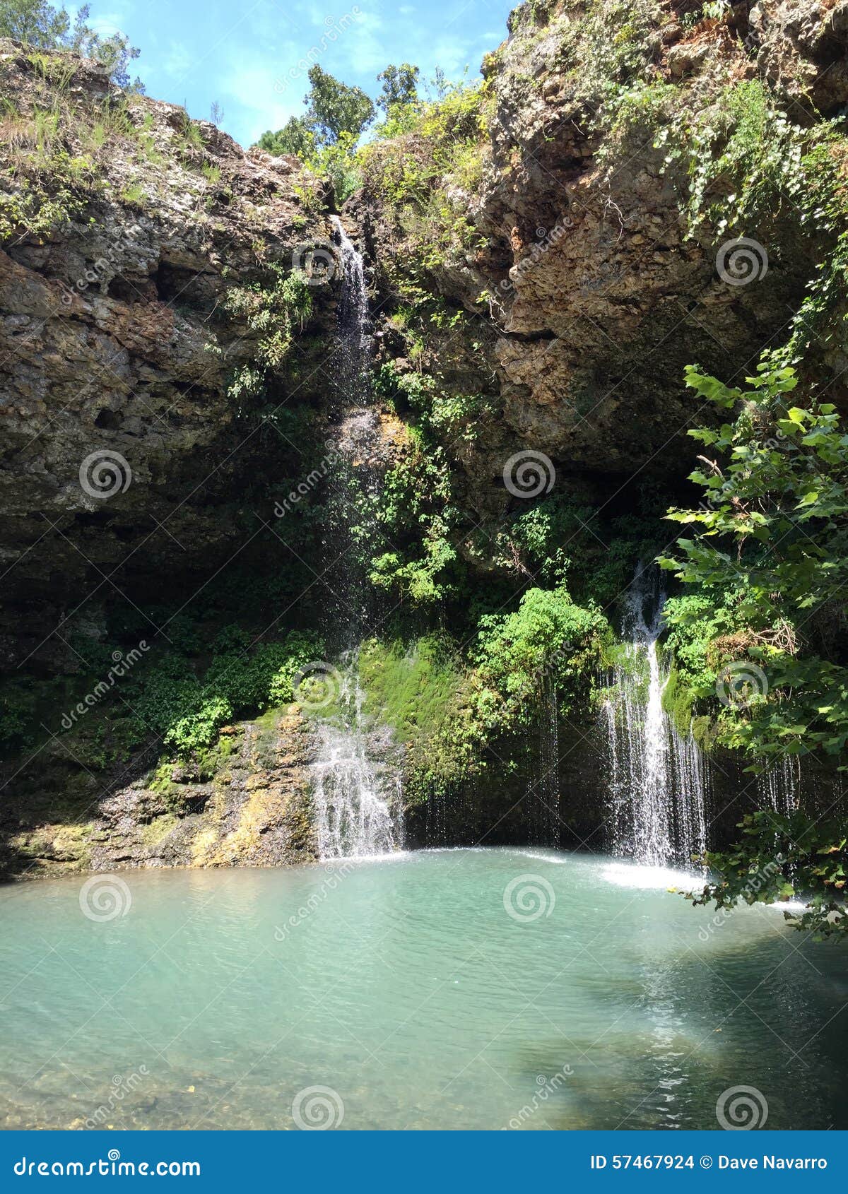 Spring Fed Waterfall in Oklahoma Stock Photo - Image of state ...