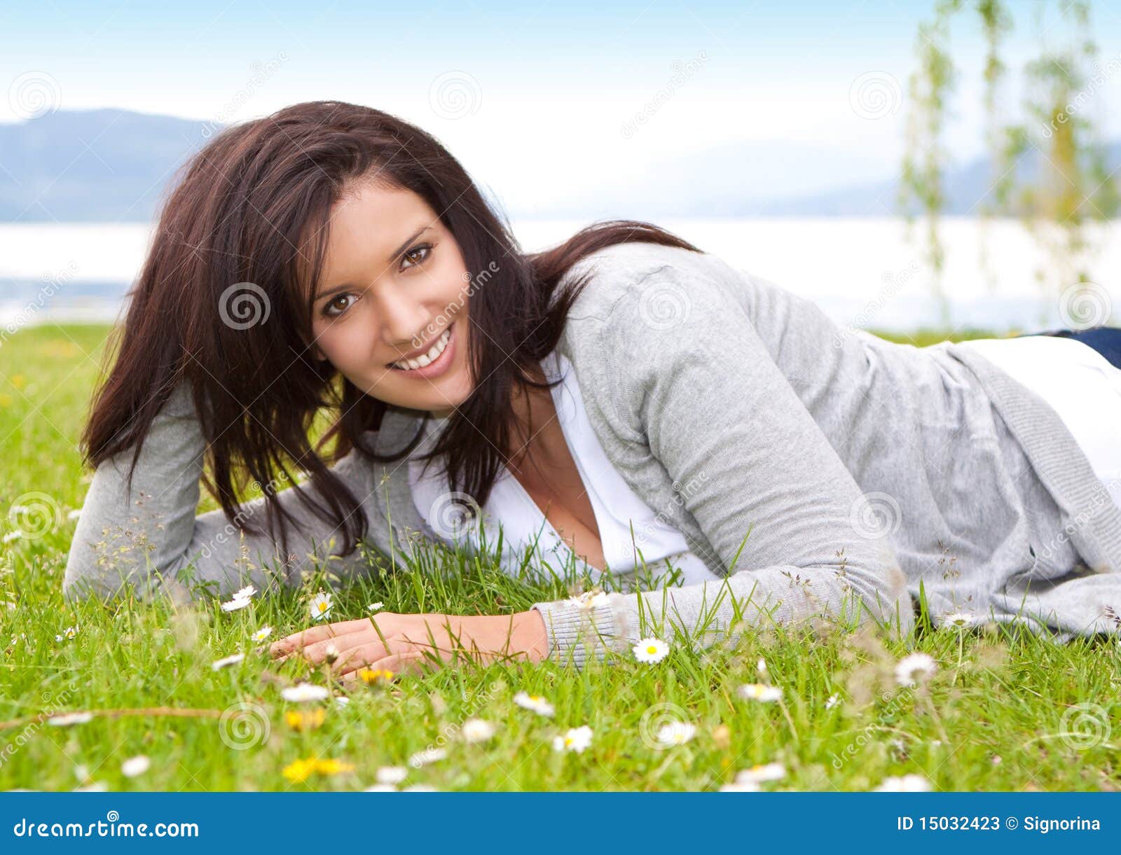 Spring feelings 4 stock image. Image of alone, lake, blossom - 15032423