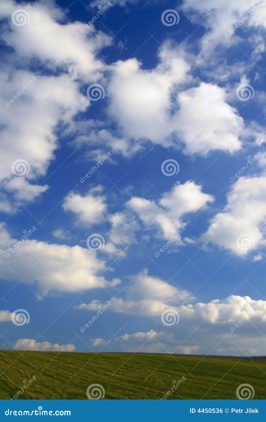 Spring field and clouds stock photo. Image of countryside - 4450536