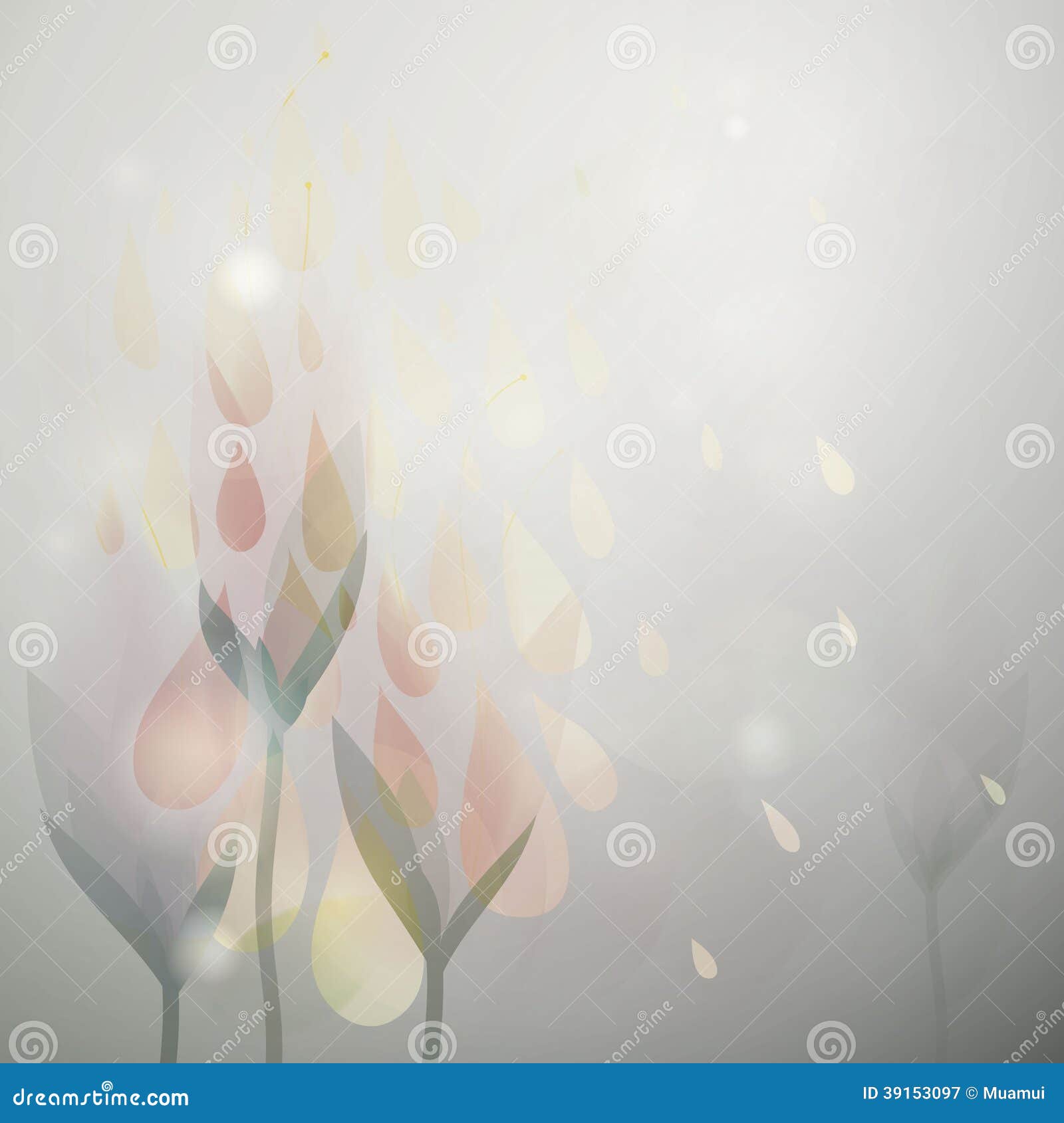 Spring fine rain stock vector. Illustration of life, park - 39153097