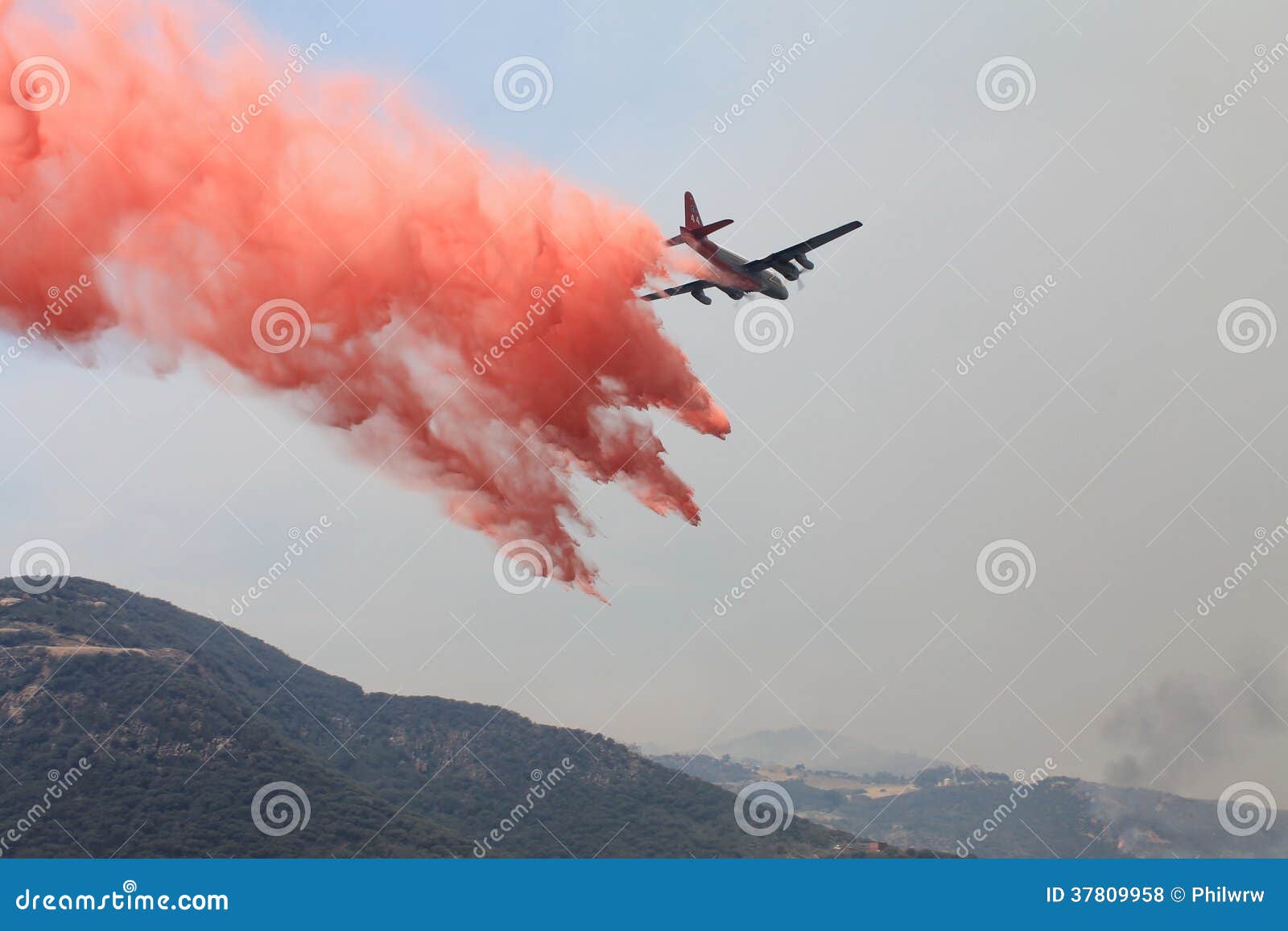 Spring Fire ~ 2013 ~ Fire Retardant Drop #5 Stock Photo - Image of ...