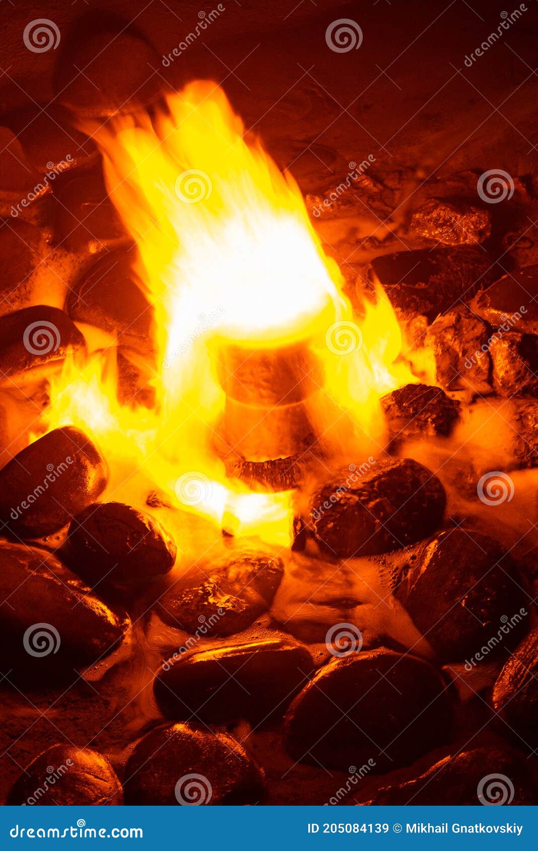 Spring of Fire Water. Burning Methane in Water Stock Image - Image of ...