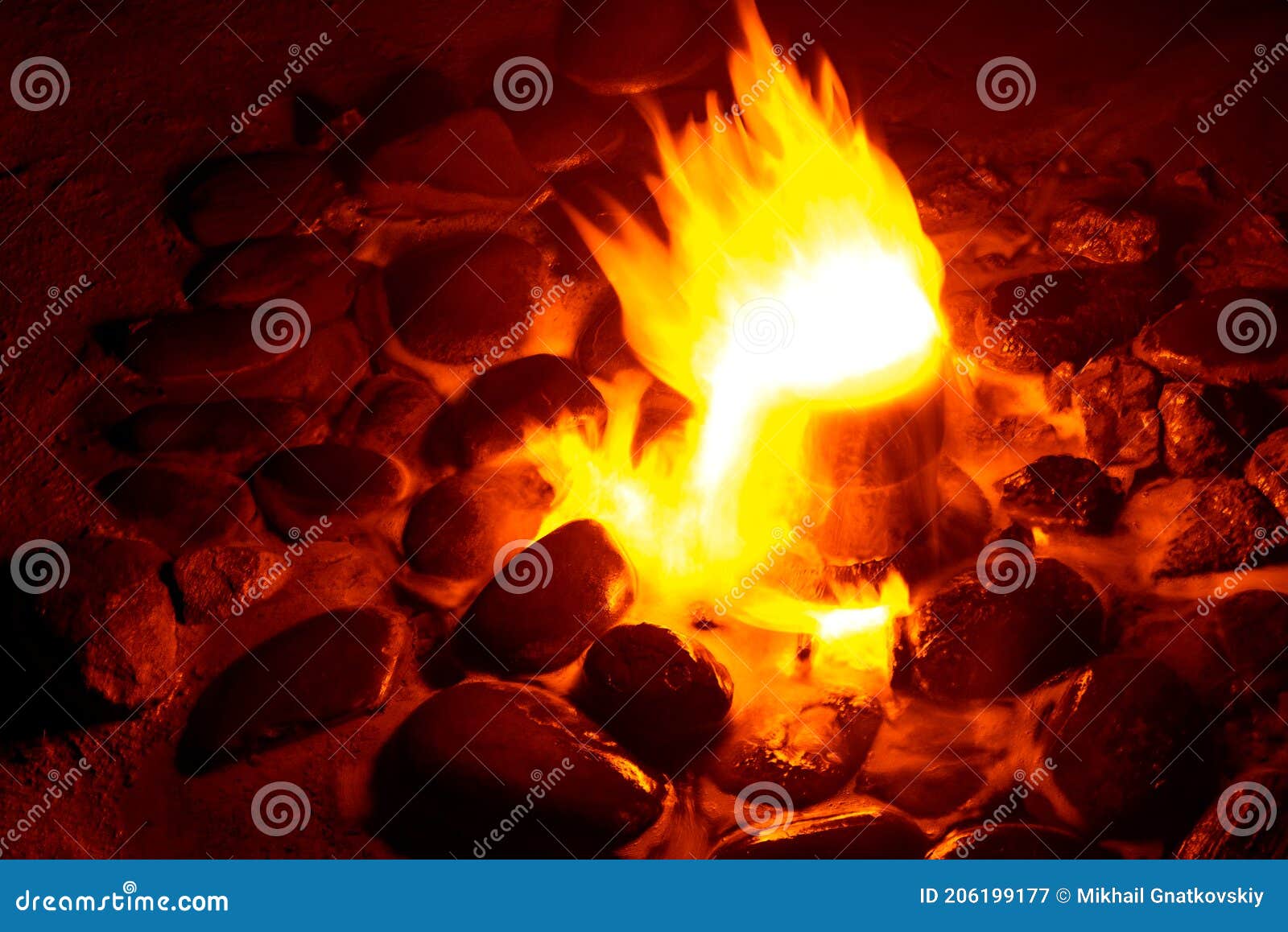 Spring of Fire Water. Burning Methane in Water Stock Image - Image of ...
