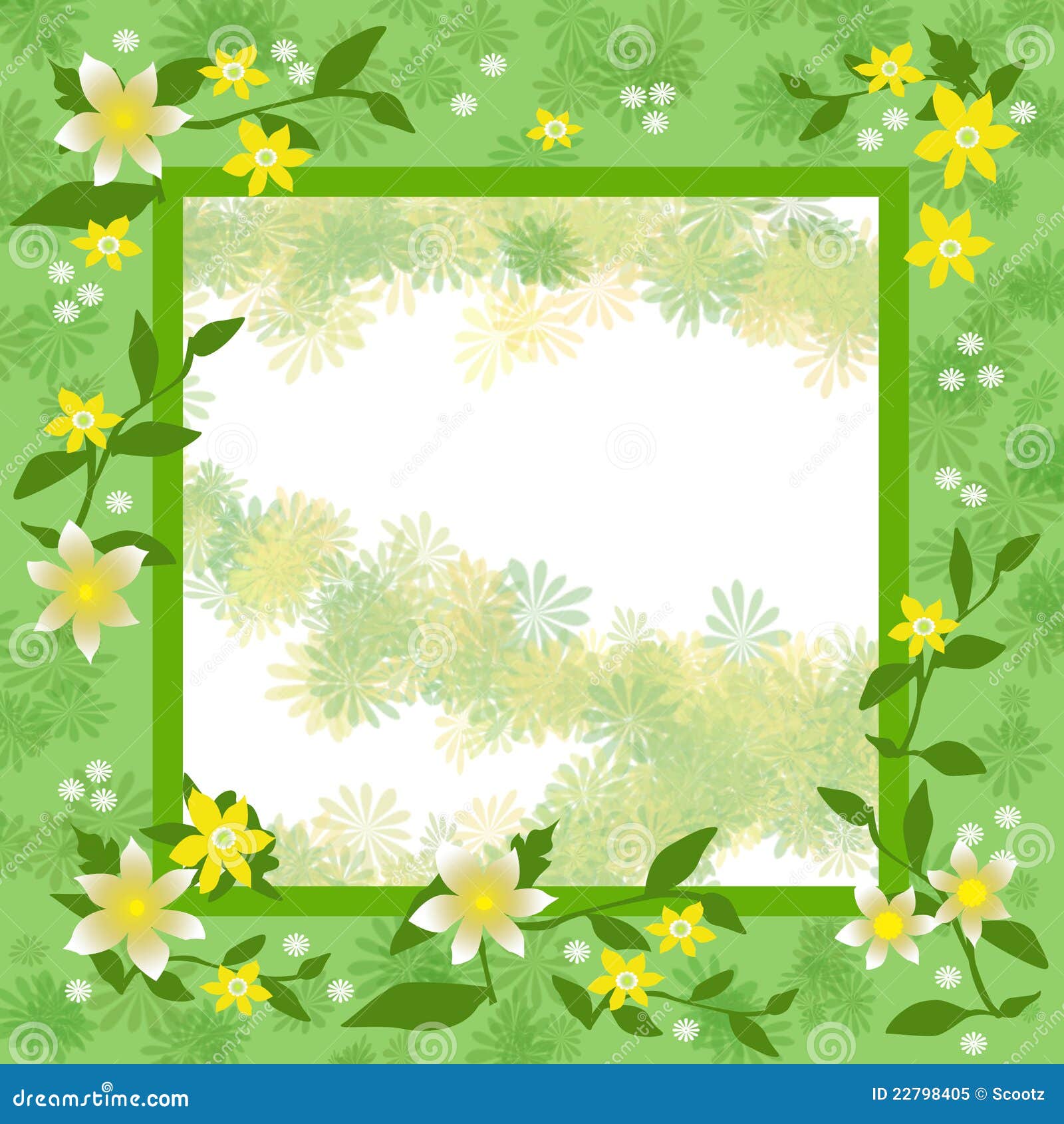 Spring fling frame stock illustration. Illustration of garden - 22798405