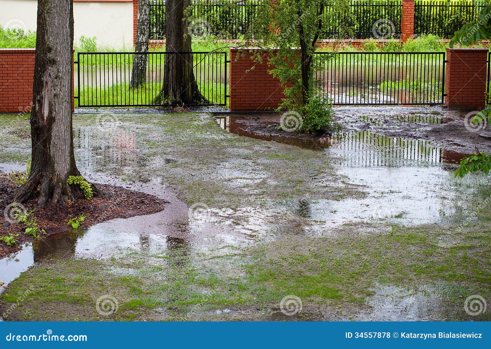 Spring flood stock photo. Image of weather, gloomy, coppery - 34557878