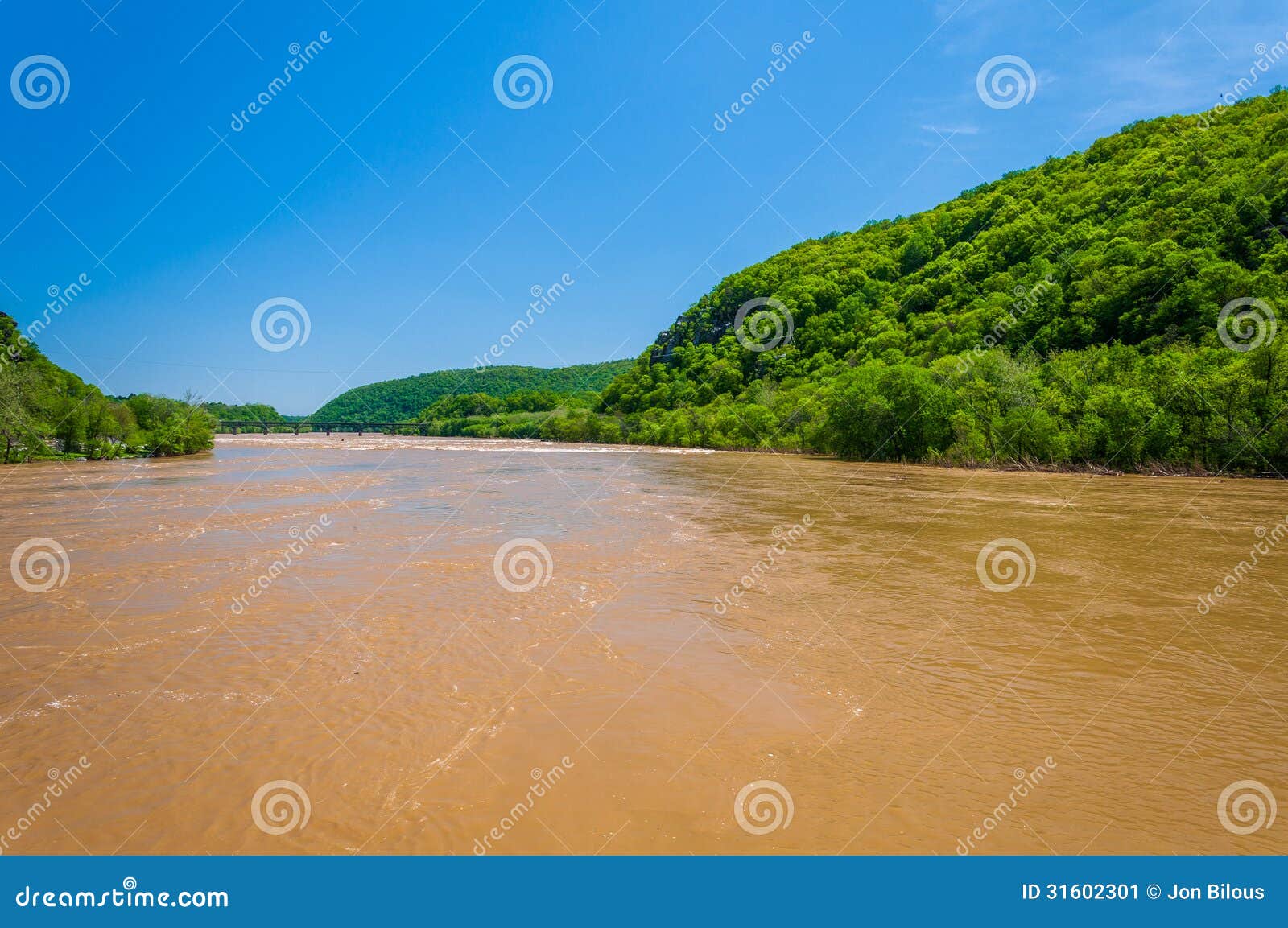 Spring Flooding on the Potomac River in Harper S Ferry, West Virginia ...