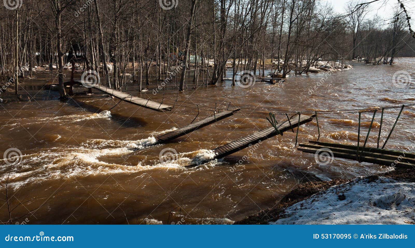 Spring flooding stock image. Image of city, dirty, paddock - 53170095