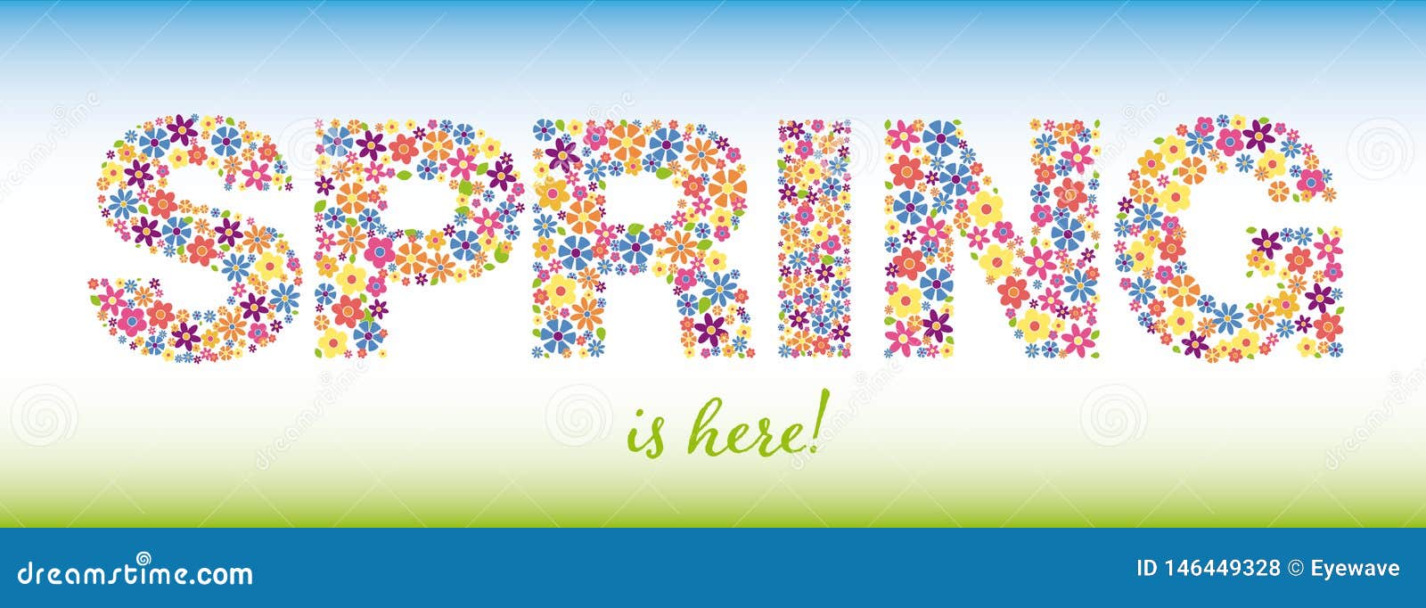 Spring floral banner stock vector. Illustration of floral - 146449328