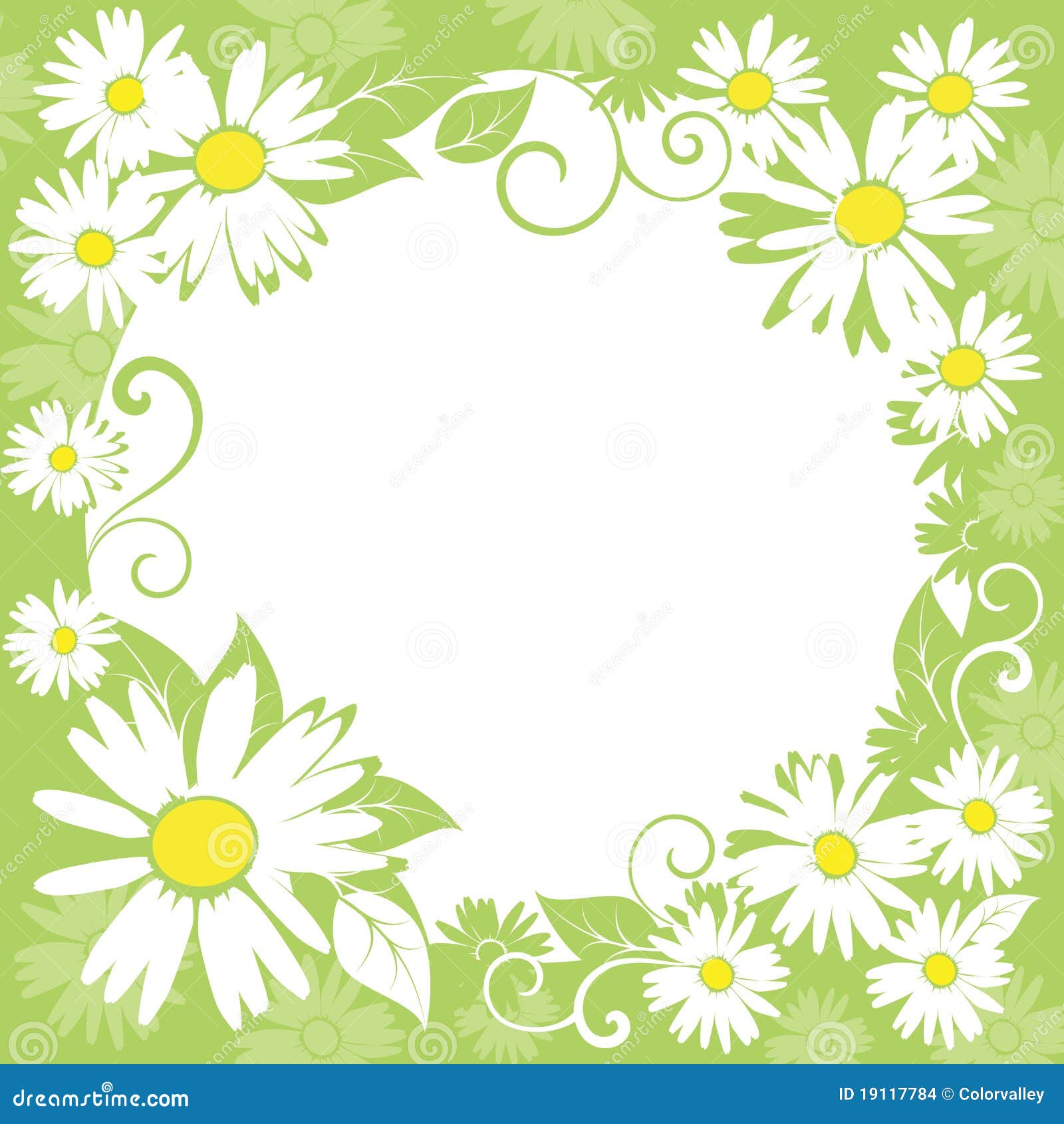Spring floral border stock vector. Illustration of camomile - 19117784