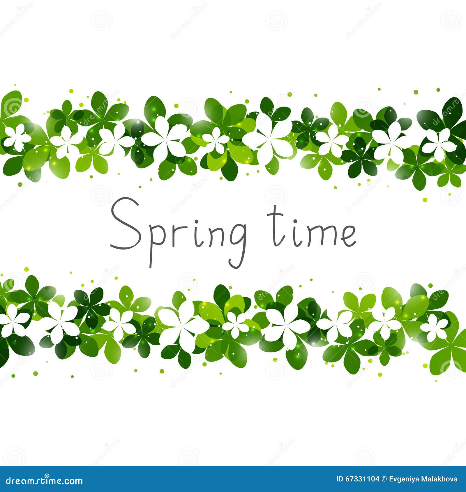 Spring floral border stock vector. Illustration of decorative - 67331104