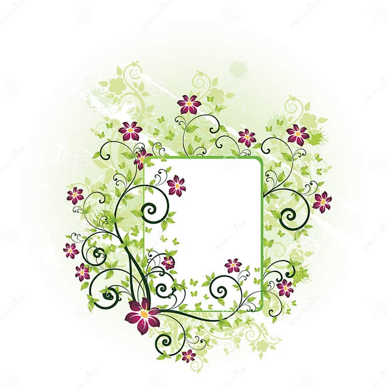 Spring floral frame stock vector. Illustration of cool - 23378548