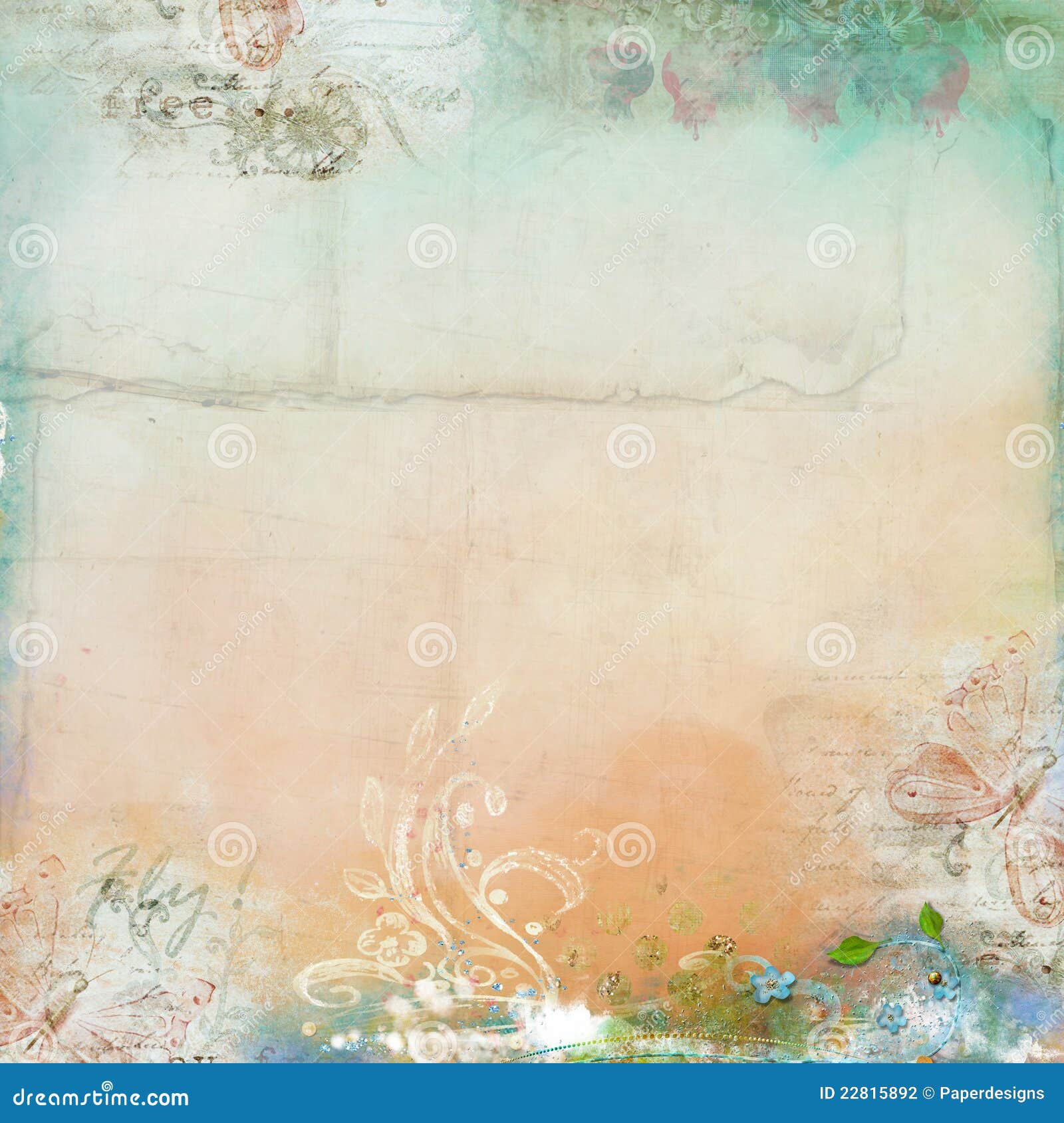 Spring Floral Frame Vintage Background Stock Illustration ...