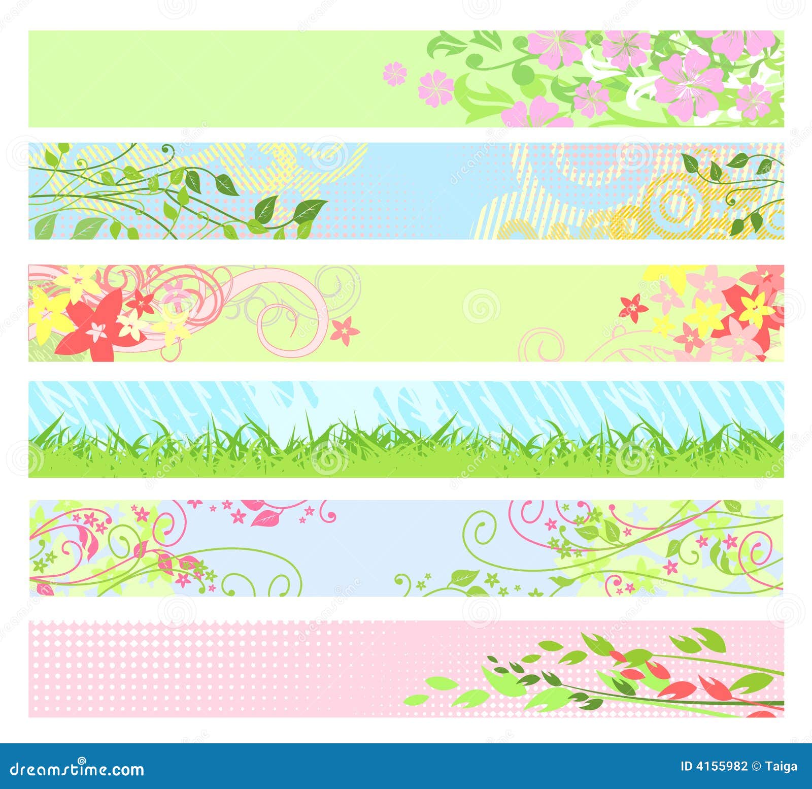 Spring Floral Website Banners / Vector Stock Vector - Illustration of ...