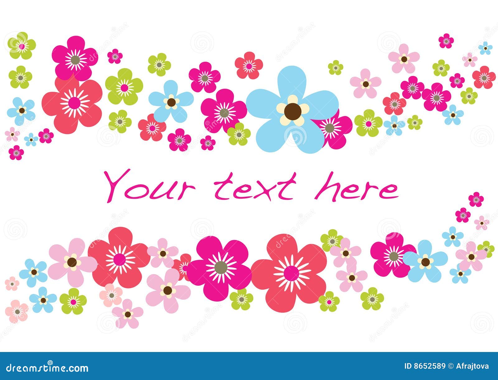 Spring Flower Card stock vector. Illustration of green - 8652589