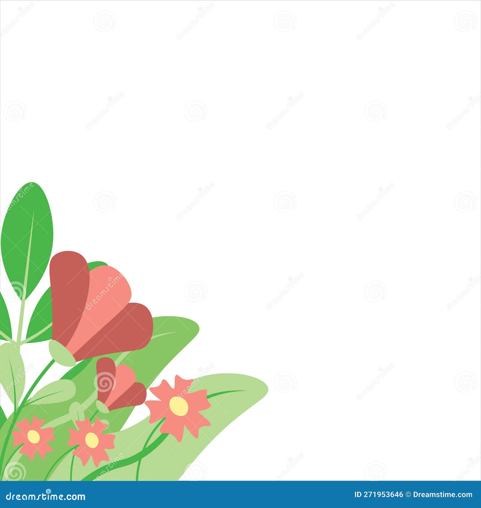 Spring Flower Corner stock vector. Illustration of frame - 271953646