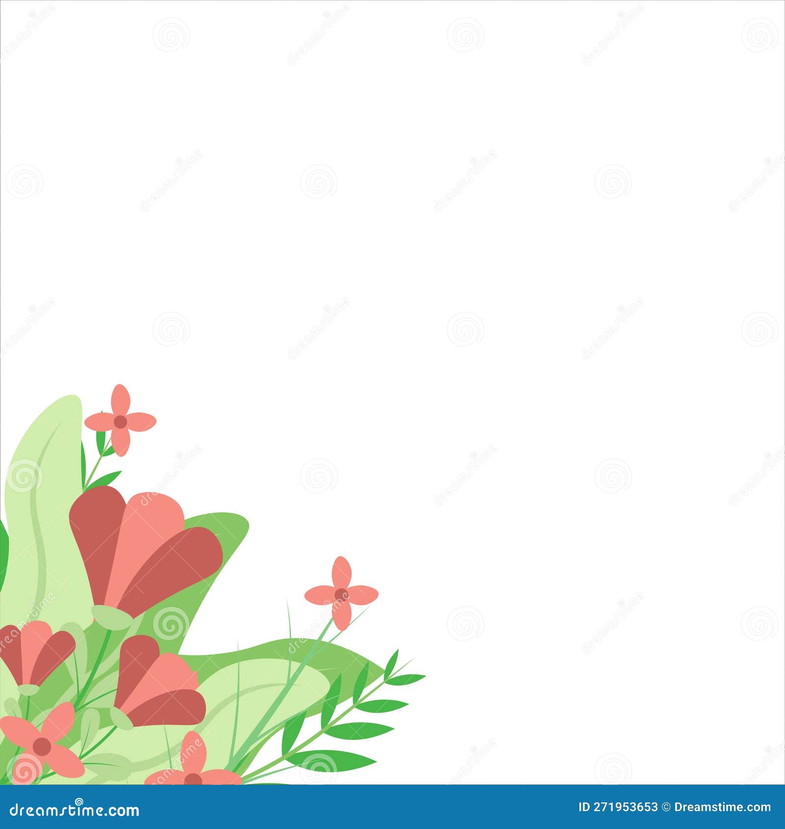 Spring Flower Corner stock vector. Illustration of text - 271953653