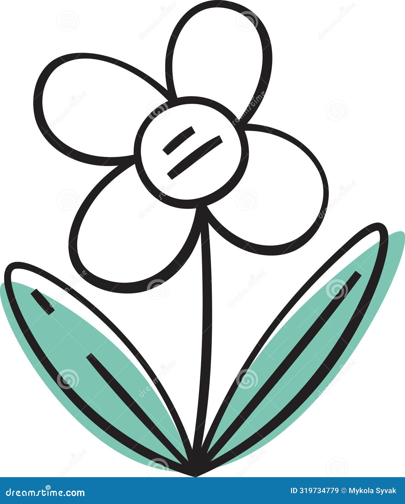 Spring Flower Doodle stock vector. Illustration of vector - 319734779